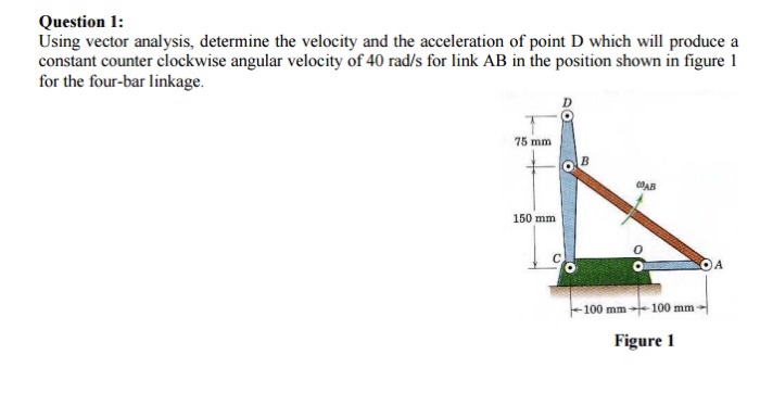 Solved Using vector analysis, determine the velocity and the | Chegg.com