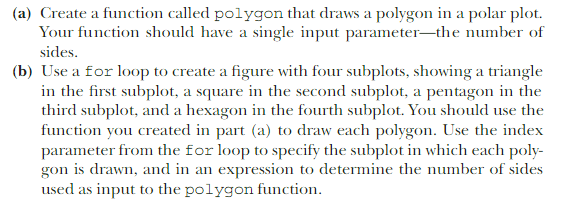 Solved Create a function called polygon that draws a polygon | Chegg.com