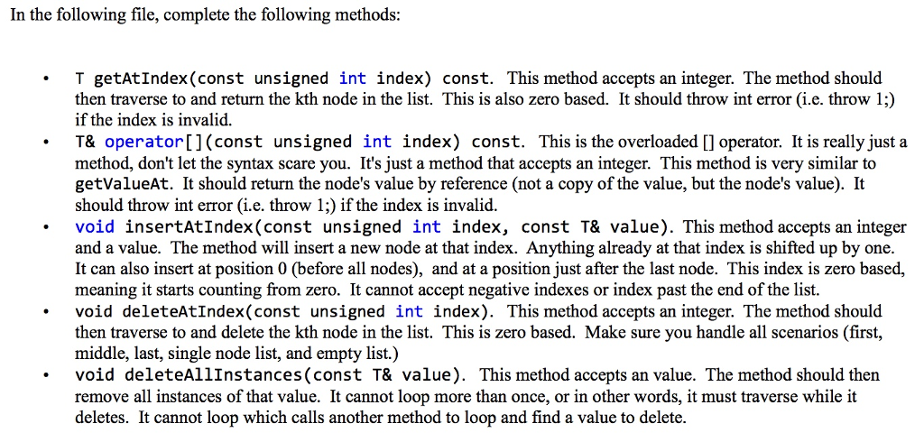 In the following file, complete the following | Chegg.com