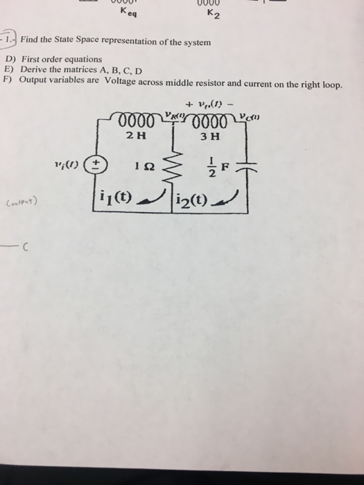 Solved Find the State Space representation of the system | Chegg.com