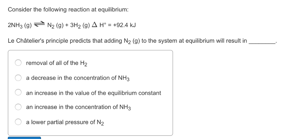 Solved Consider the following reaction at equilibrium: 2NH3 | Chegg.com Solved Consider the following reaction at equilibrium: 2NH3 | Chegg.com