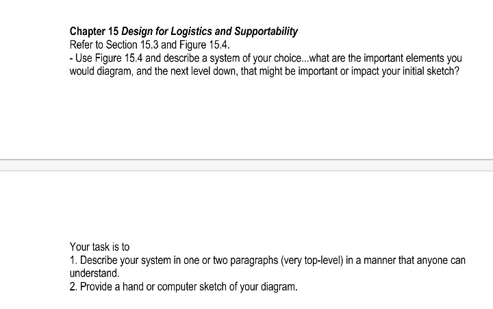 Chapter 15 Design for Logistics and Supportability | Chegg.com