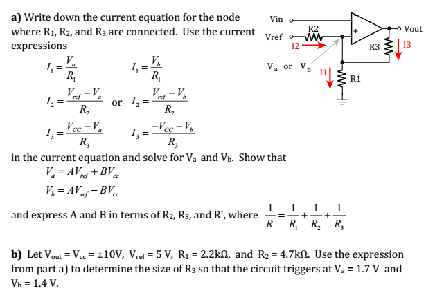 Solved The diagram shows the Schmitt trigger circuit we | Chegg.com