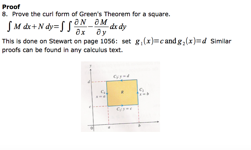 Solved Prove the curl form of Green's Theorem for a square. | Chegg.com