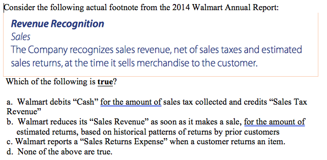 Solved Consider the following actual footnote from the 2014 | Chegg.com