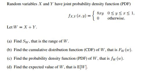 Solved Random variables X and Y have joint probability | Chegg.com