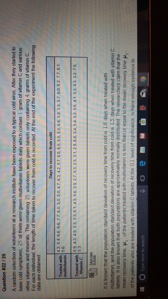 Solved Question #22/ 25 A random selection of volunteers at | Chegg.com