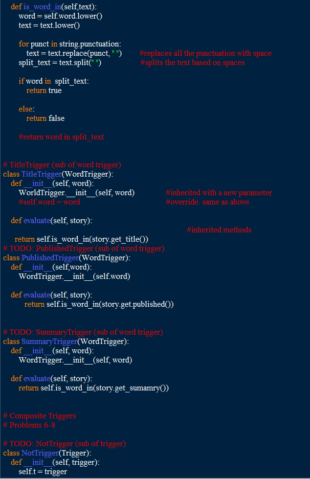 PYTHON. News Feed Program. I need help fixing these | Chegg.com