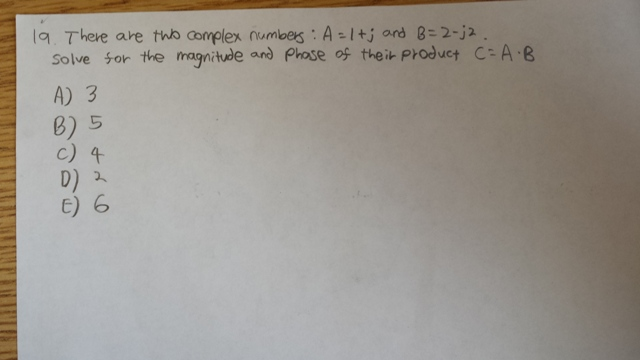 Solved There are two complex numbers: A = 1 + j and B = 2 - | Chegg.com