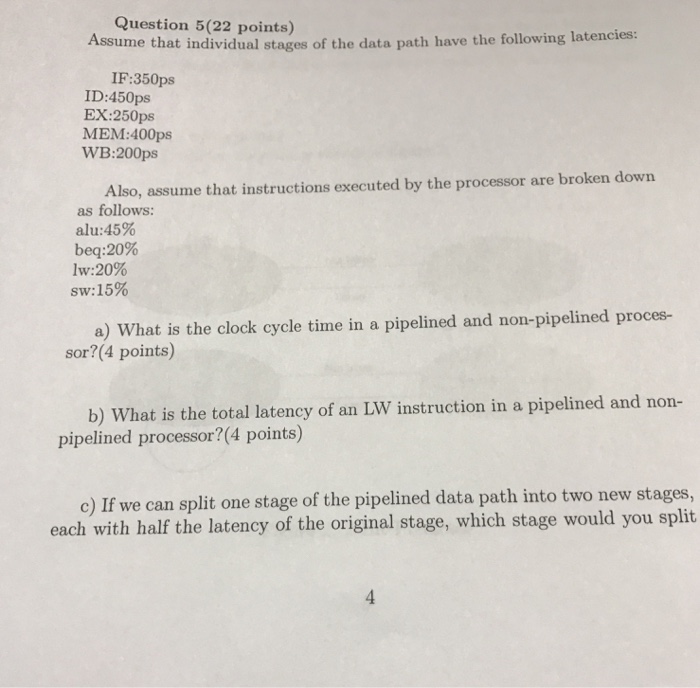 Solved Question 5(22 points) Assume that individual stages | Chegg.com Solved Question 5(22 points) Assume that individual stages | Chegg.com