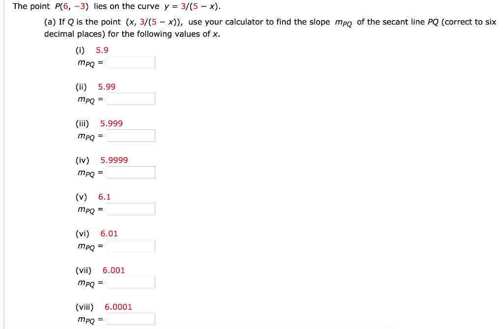 Solved (a) If Q is the point (X, 3/(5x)), use your | Chegg.com