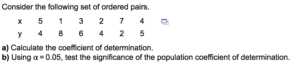 Solved Consider the following set of ordered pairs. a) | Chegg.com