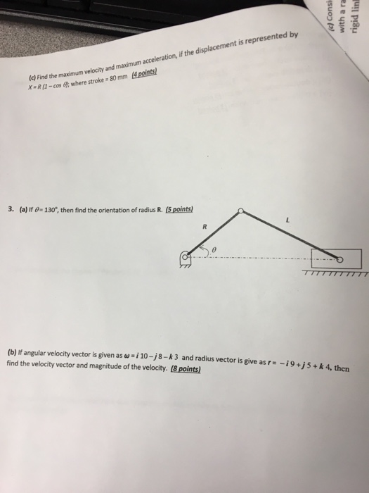 Solved Find the maximum velocity and maximum acceleration, | Chegg.com