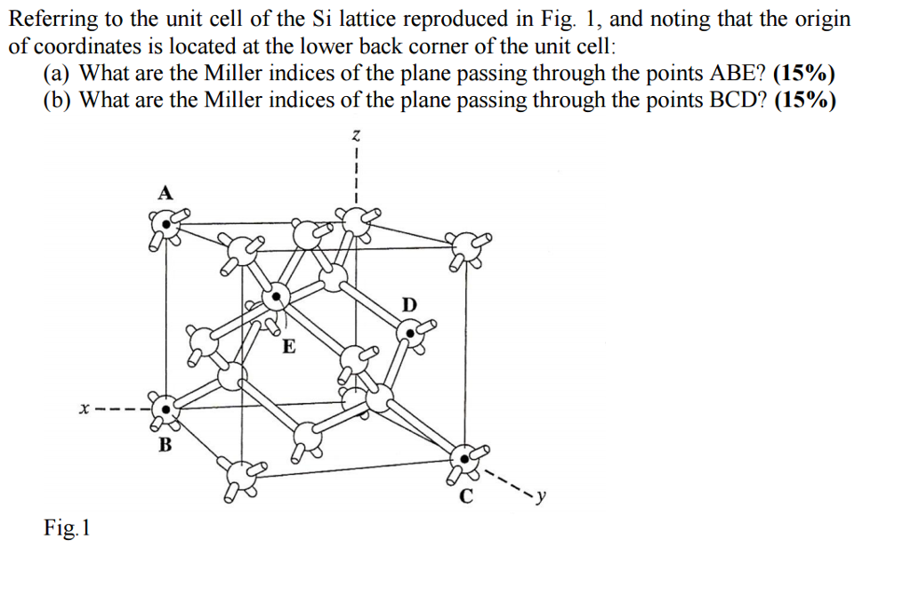 Referring to the unit cell of the Si lattice | Chegg.com
