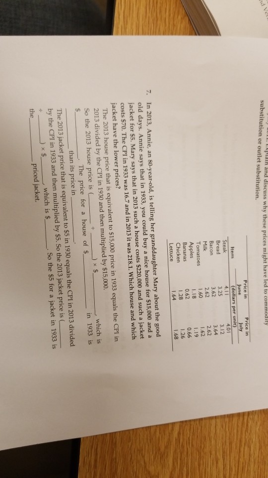Solved Substitution Or Outlet Substitution Pih And Discuss Chegg