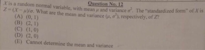 Solved X is a random normal variable, with mean mu and | Chegg.com