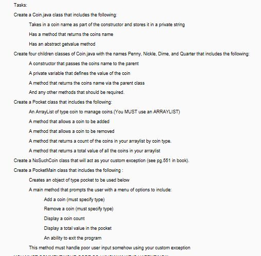 Solved Create 3 Coin.java class that includes the following: | Chegg.com