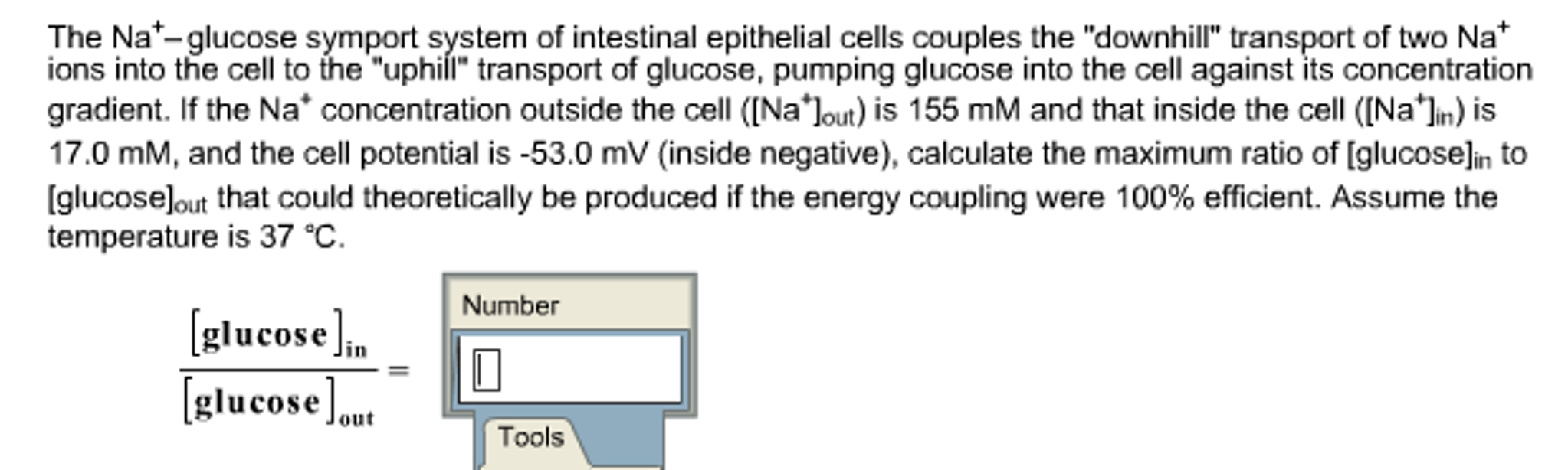 Solved The Nat-glucose symport system of intestinal | Chegg.com