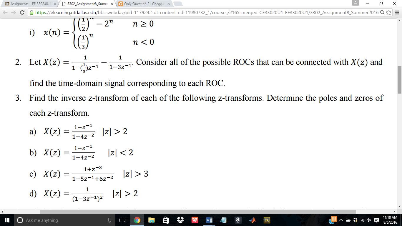Solved Assigments _ EE 3302.0U × / D 3302-Assignm ent8-Sumn | Chegg.com