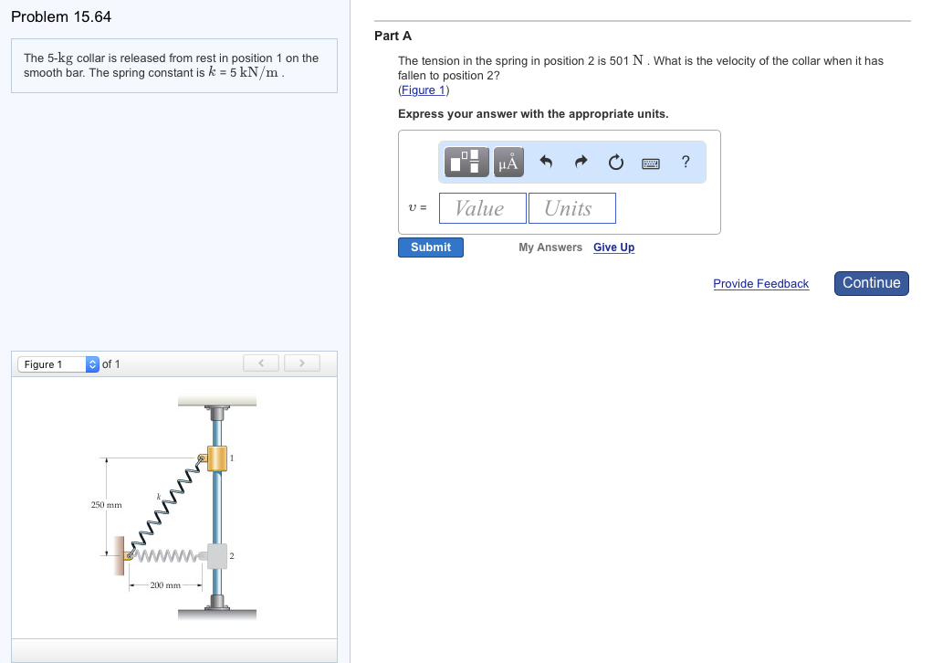 Solved The 5-kg collar is released from rest in position 1 | Chegg.com