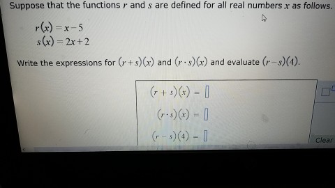 Solved: Suppose That The Functions R And S Are Defined For... | Chegg.com