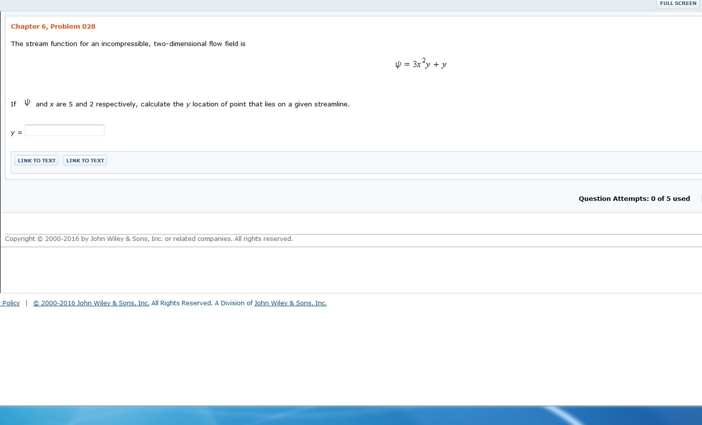Solved The stream function for an incompressible, | Chegg.com