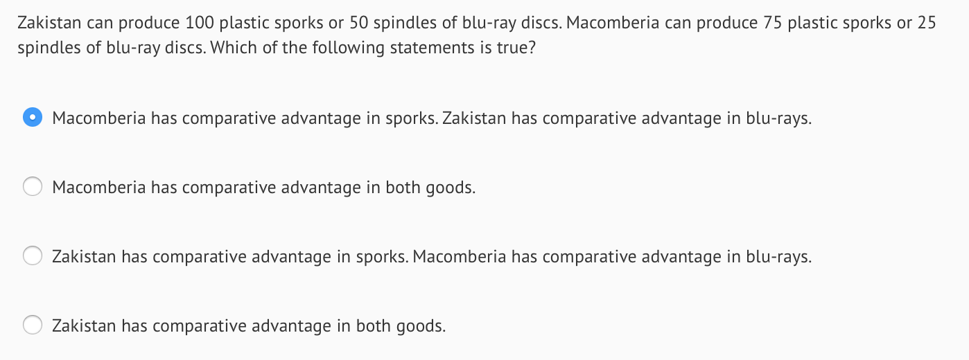 Solved Zakistan can produce 100 plastic sporks or 50 | Chegg.com