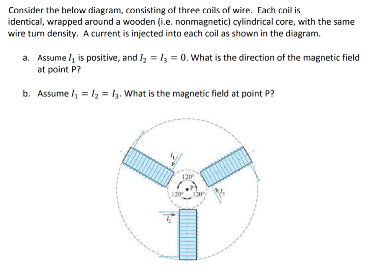 Solved Consider the below diagram, consisting of three coils | Chegg.com