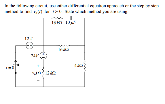 Solved In the following circuit, use either differential | Chegg.com