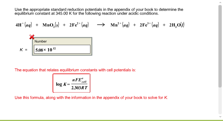 Solved Use the appropriate standard reduction potentials in | Chegg.com