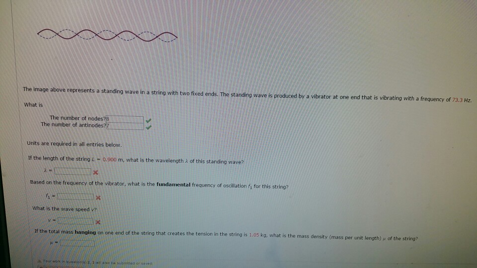 Solved The image above represents a standing wave in a | Chegg.com