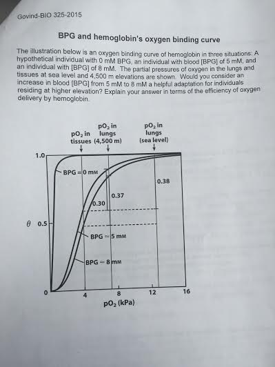 Solved Would you consider an increase in blood [BPG] from | Chegg.com