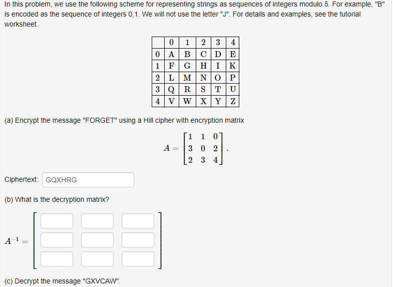 Solved In this problem, we use the following scheme for | Chegg.com
