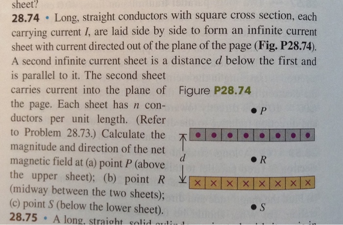 Solved Long, straight conductors with square cross section, | Chegg.com