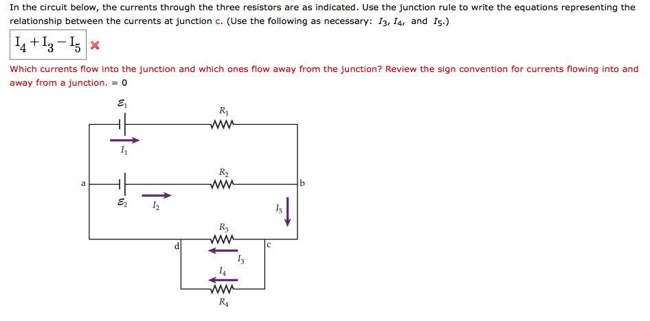 Solved In the circuit below, the currents through the three | Chegg.com