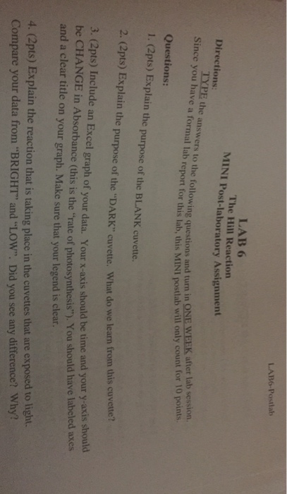Solved Explain the purpose of the BLANK cuvette Explain the | Chegg.com