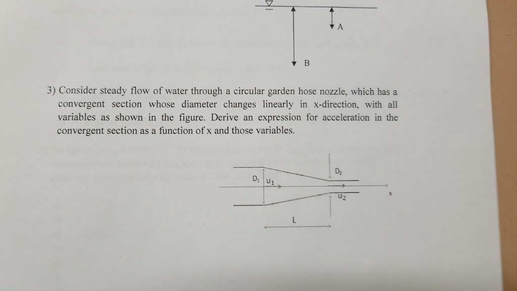 Solved 3) Consider steady flow of water through a circular | Chegg.com