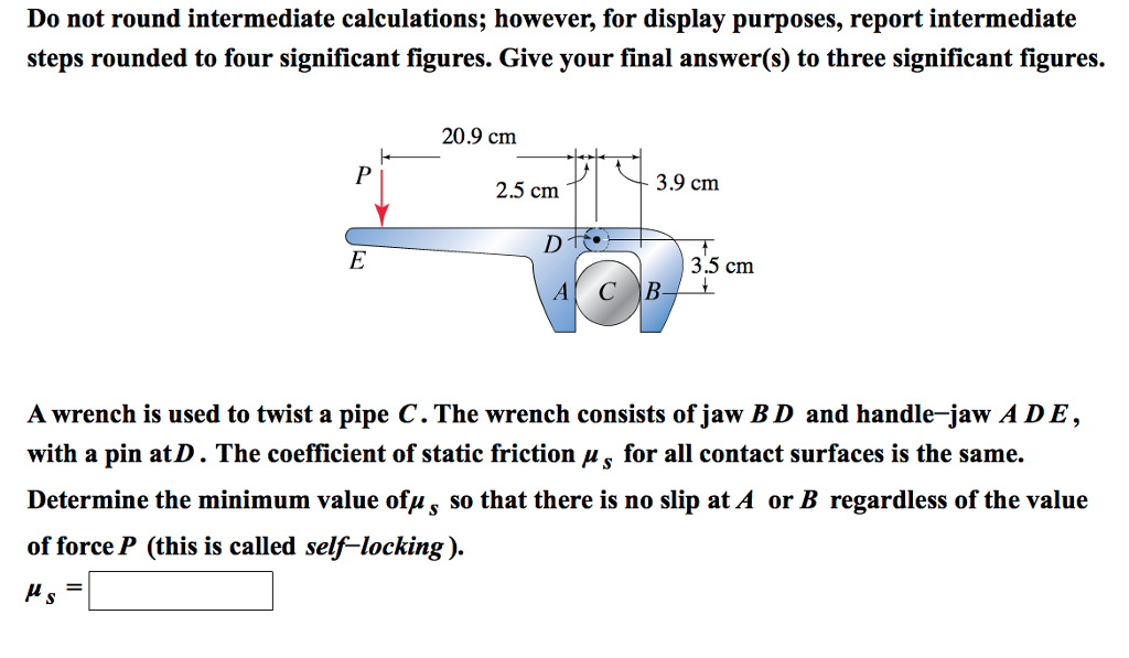 Solved A wrench is used to twist a pipe C. The wrench | Chegg.com