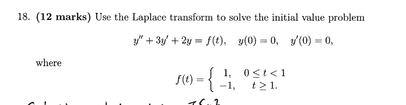 Solved Use the Laplace transform to solve the initial value | Chegg.com