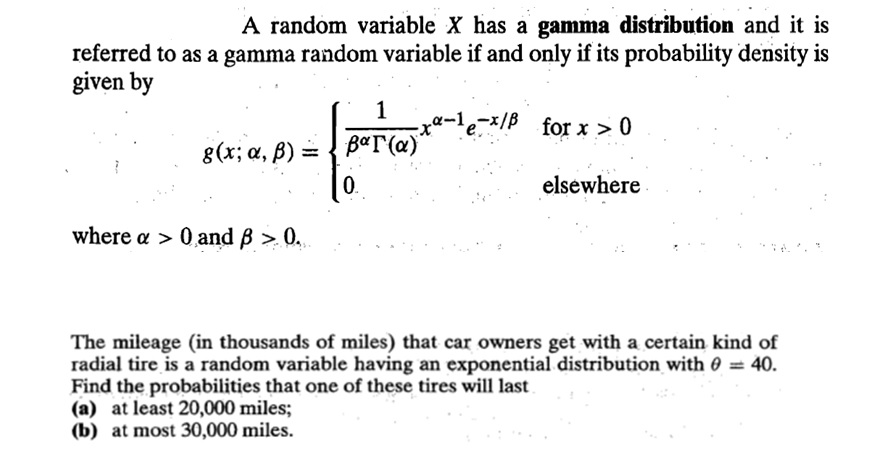 Solved A Random Variable X Has A Gamma Distribution And It