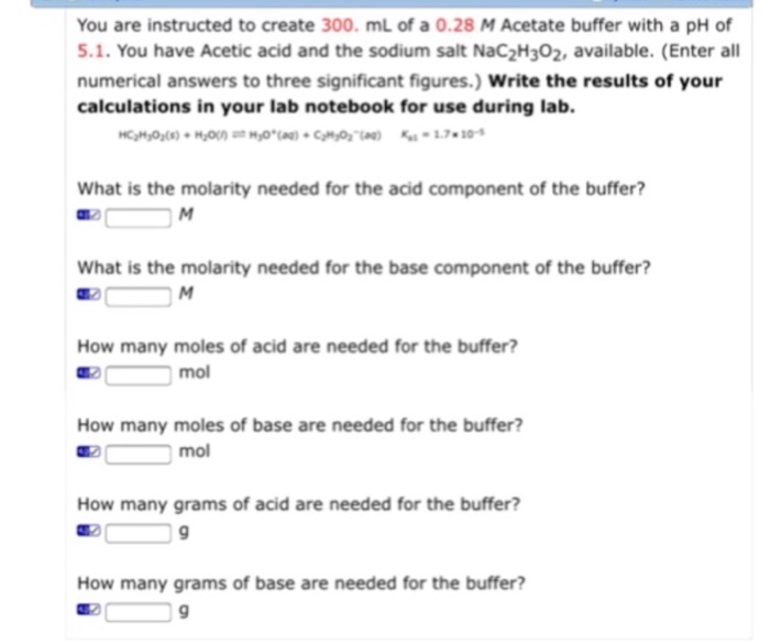 Solved You are instructed to create 300. mL of a 0.28 M | Chegg.com