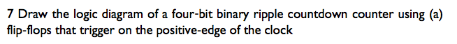 Solved Draw the logic diagram of a four-bit binary ripple | Chegg.com