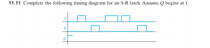 Solved Complete the following timing diagram for an S-R | Chegg.com