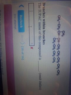 Solved The IUPAC name of this compound is _____. (omit | Chegg.com