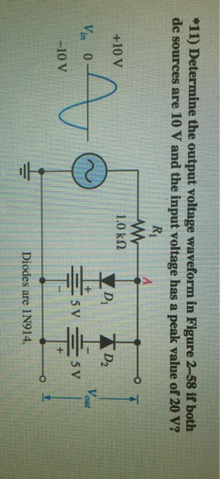 Solved Determine The Output Voltage Waveform In Figure 2 58