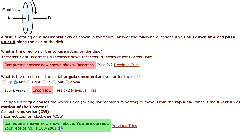 Solved Front View A disk is rotating on a horizontal axis as | Chegg.com