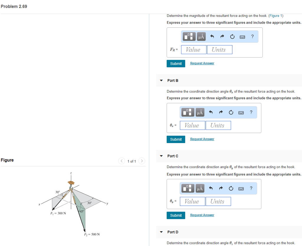 Solved Problem 2 69 Determine The Magnitude Of The Resultant