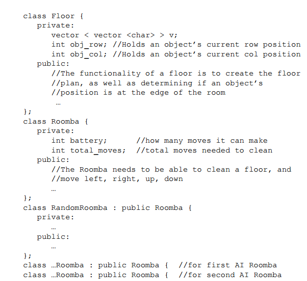 Solved c++ programming for simulation a robot clean rooms | Chegg.com