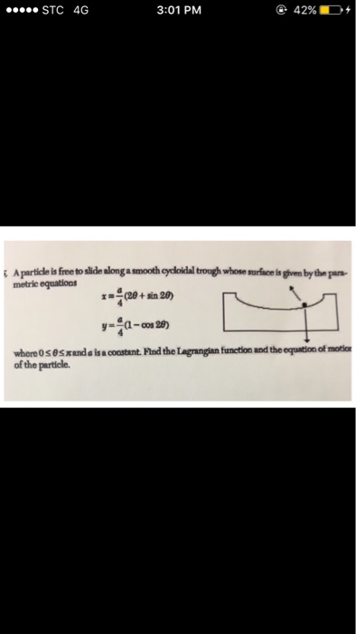 Solved A particle is free slide along a smooth cycloidal | Chegg.com