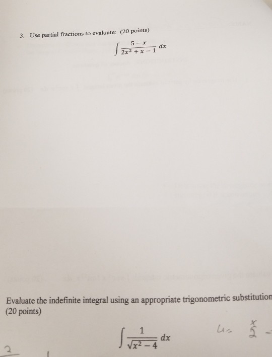 Solved INSTRUCTIONS: Answer all questions 1. Use integration | Chegg.com